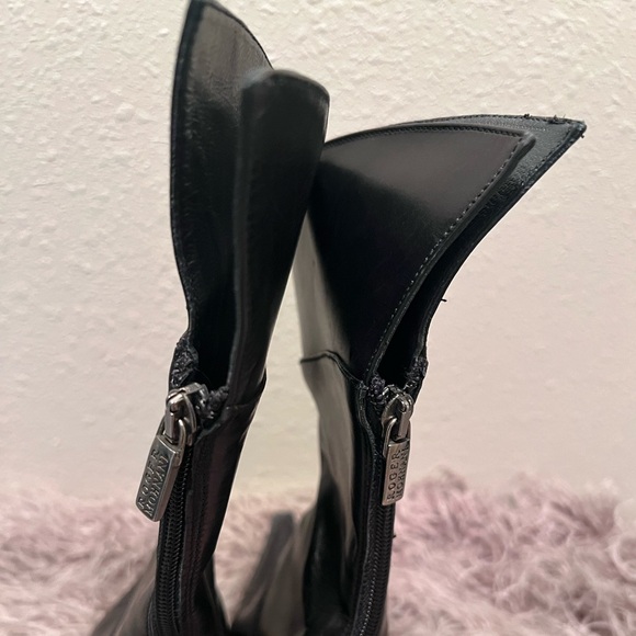 Roger Mohnani | Shoes | Roger Mohnani Italian Black Leather Boots Size ...